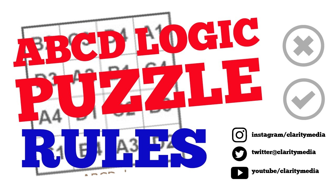 ABCD Logic Puzzle Rules YouTube ABCD Logic Puzzle Rules YouTube