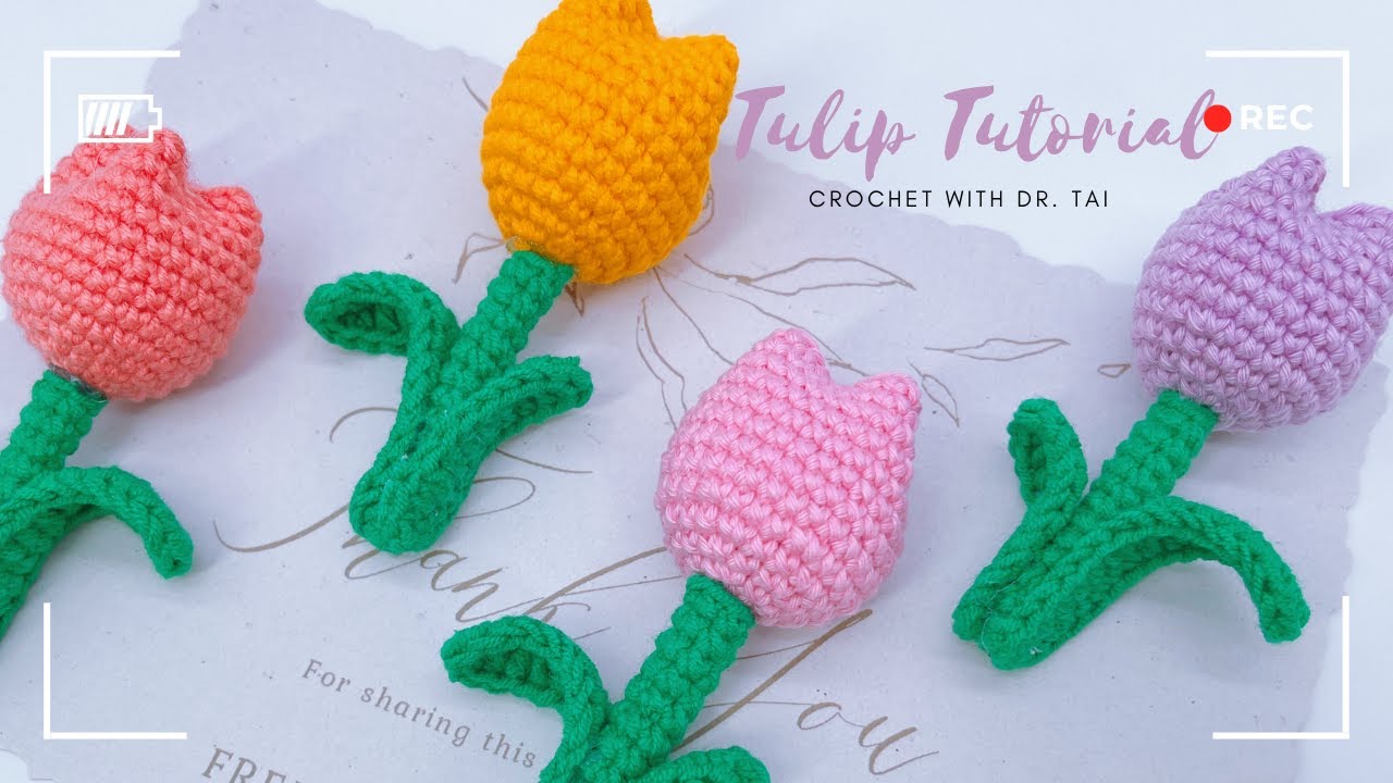 【EP284】 Crochet Tulip Tutorial Step by Step - YouTube