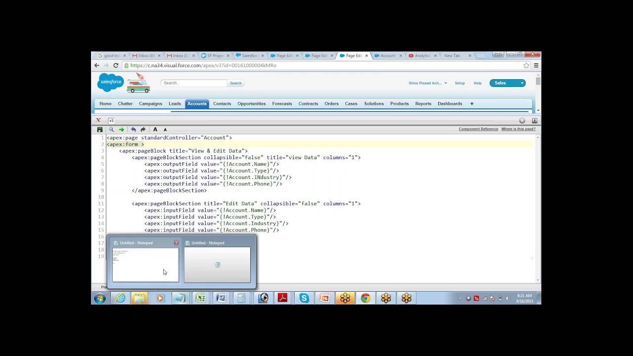 Visualforce Tutorial For Beginners Working With Form Components Youtube 7238