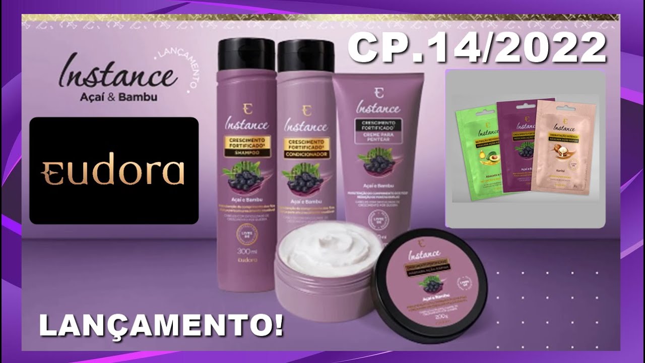 |#980 EUDORA | CP.14/2022 | EUDORA INSTANCE AÇAÍ & BAMBU + 3 SMÁSCARAS ...