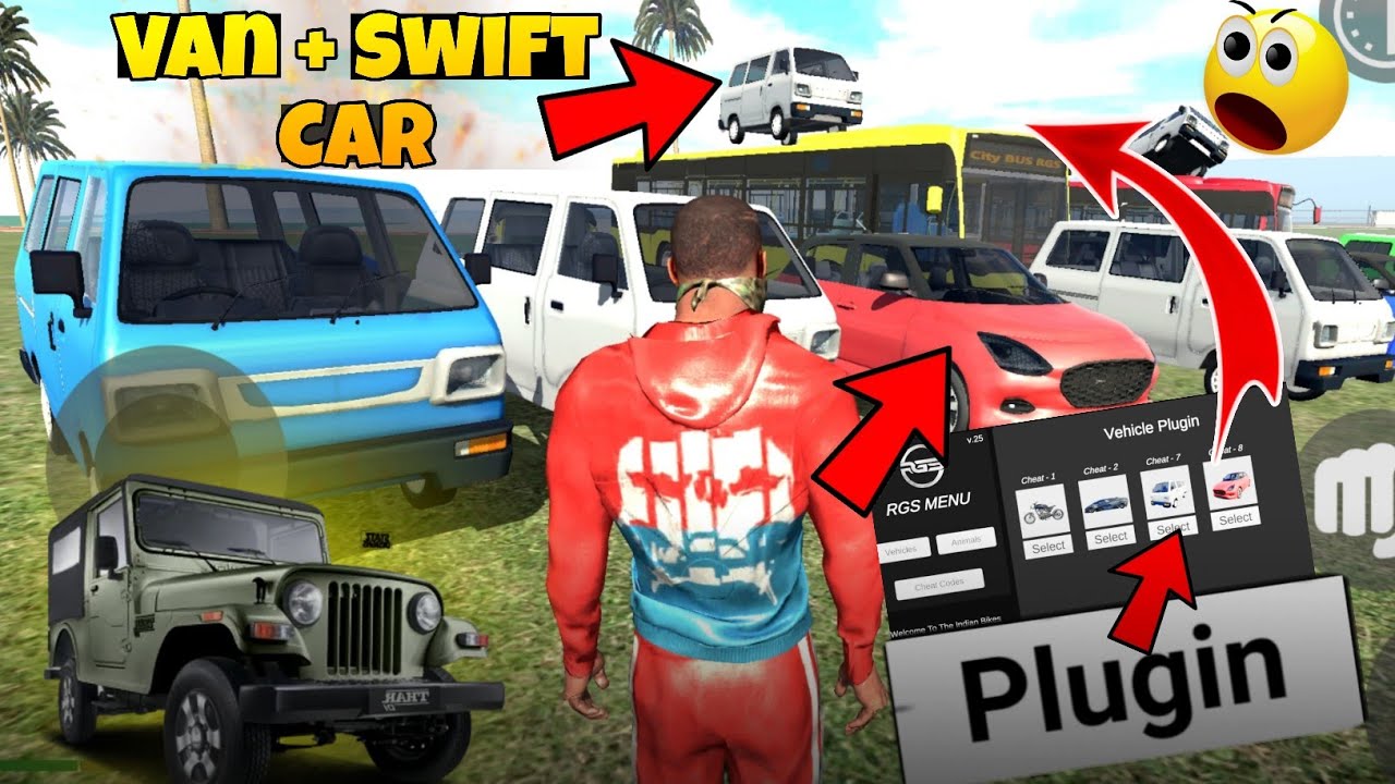 🤑New Omini Bus + Swift Car Cheat Code In Indian Bike Driving 3d New ...