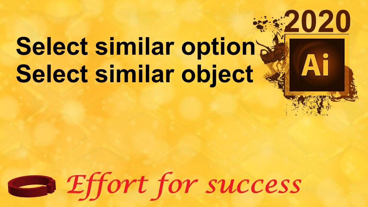 Adobe illustrator 2020 class 4 select similar option and select similar ...