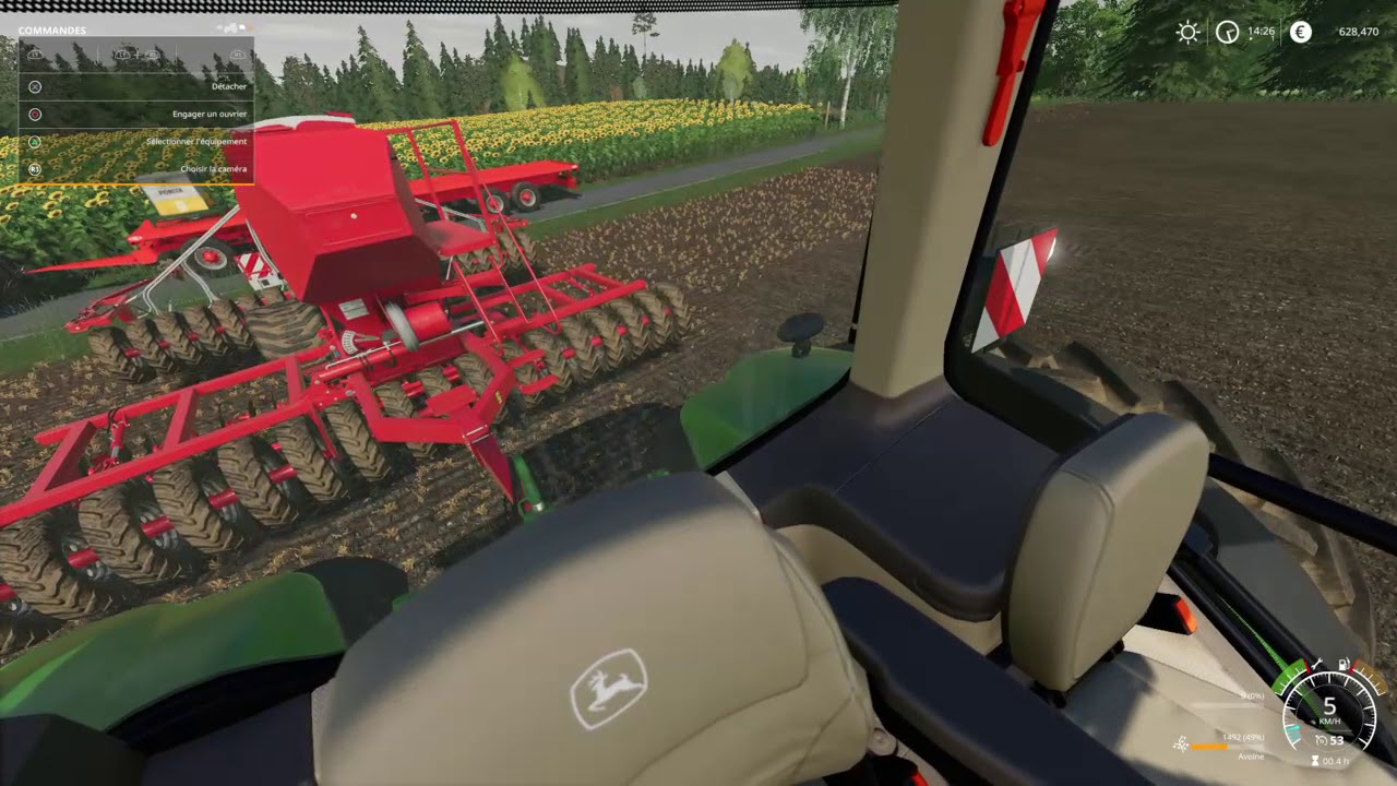 Semis d avoine en john deere fs 19 - YouTube
