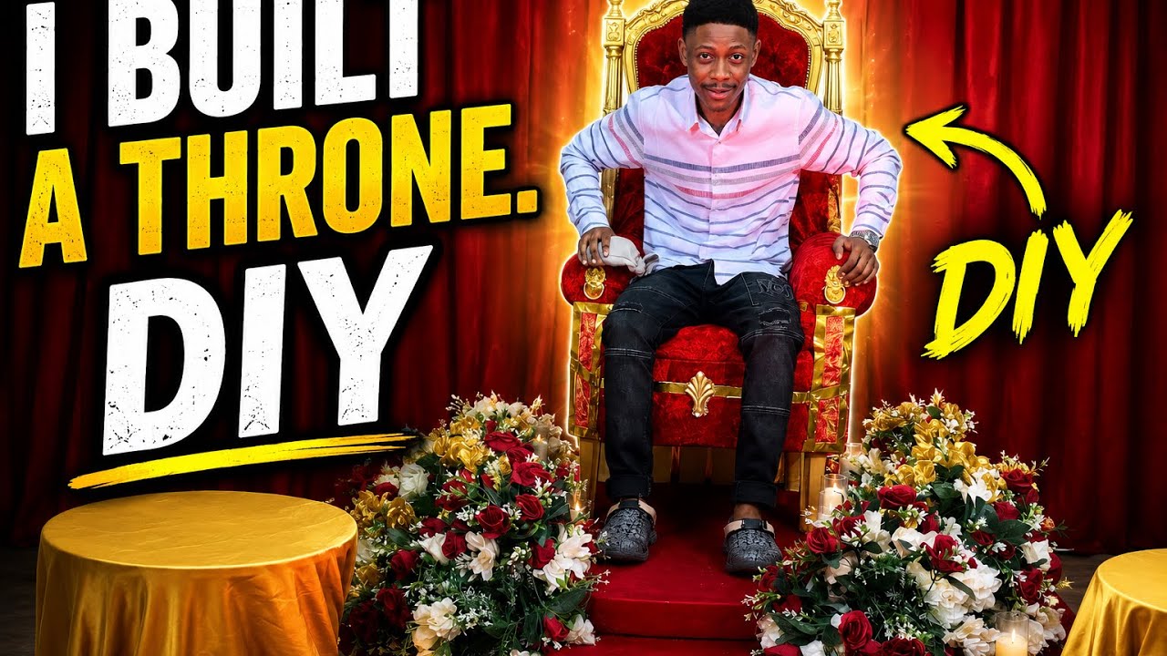 I turn an old plastic chair into a throne chair - YouTube