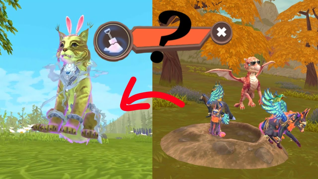 wildcraft new 🙀 digging spot glitch 🕳 🐺 floating animal and prey ...