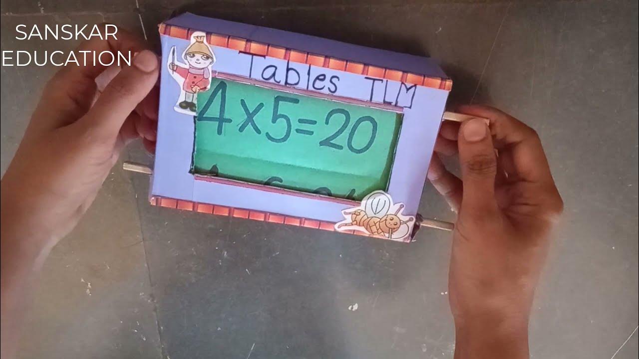 Math working model | math tables tlm | Multiplication table for primary ...