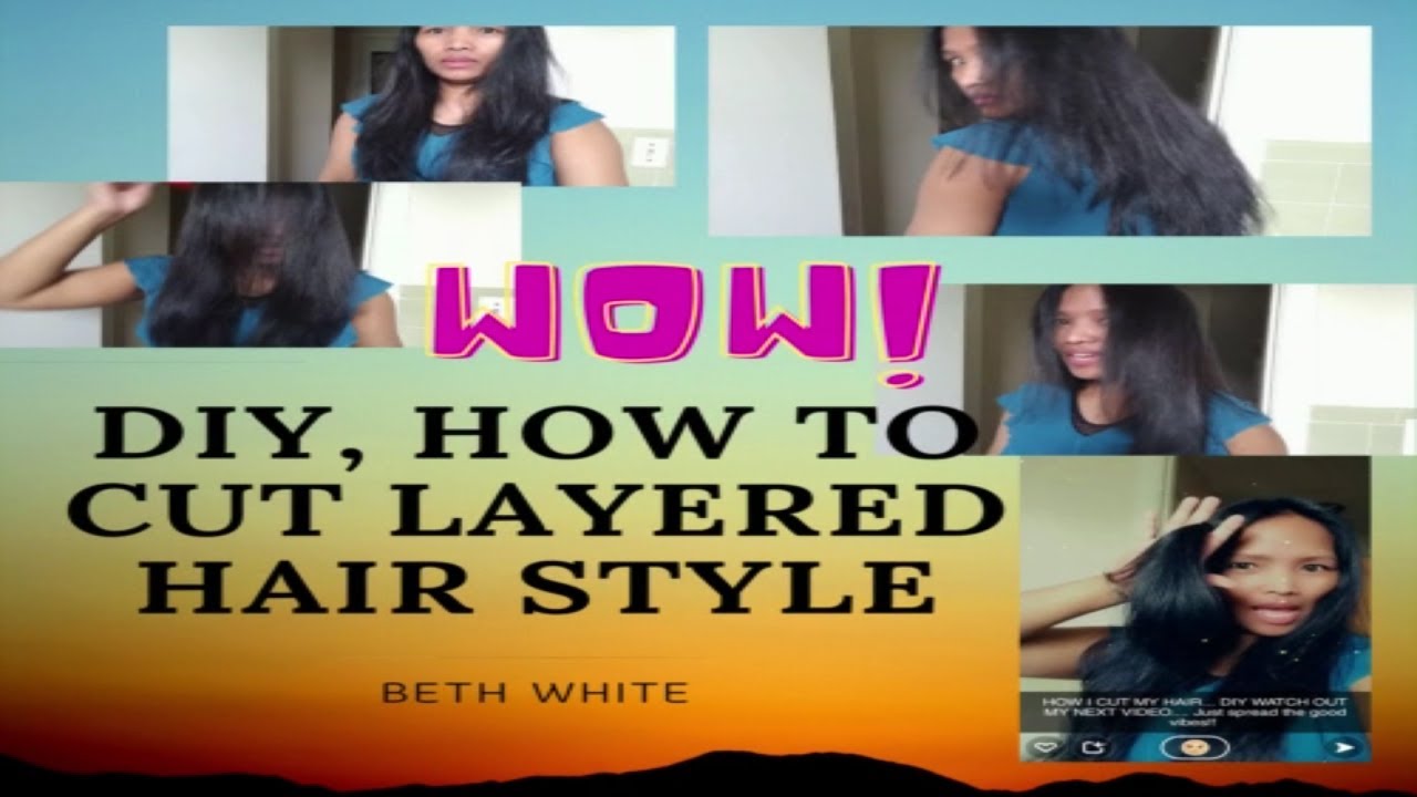DIY.. HOW TO CUT A LAYERED STYLE HAIR CUT - YouTube