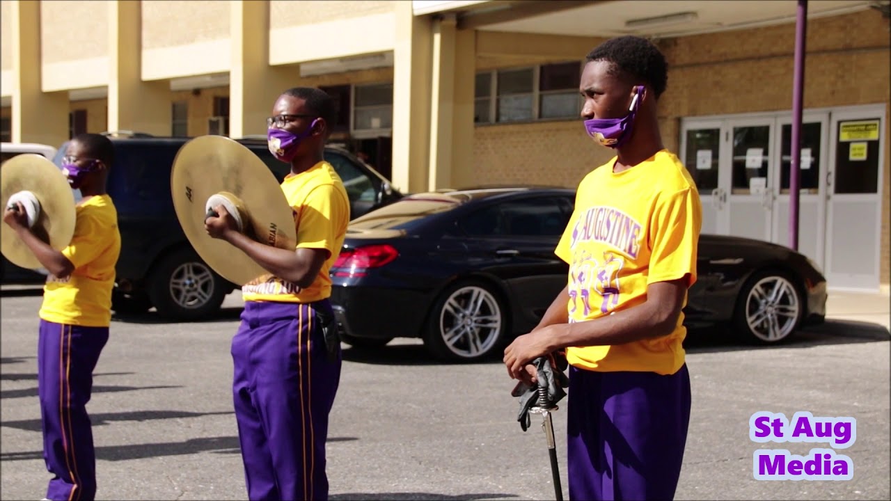 St Aug Marching Band 2020 Drumline Pregame sessions 2 - YouTube