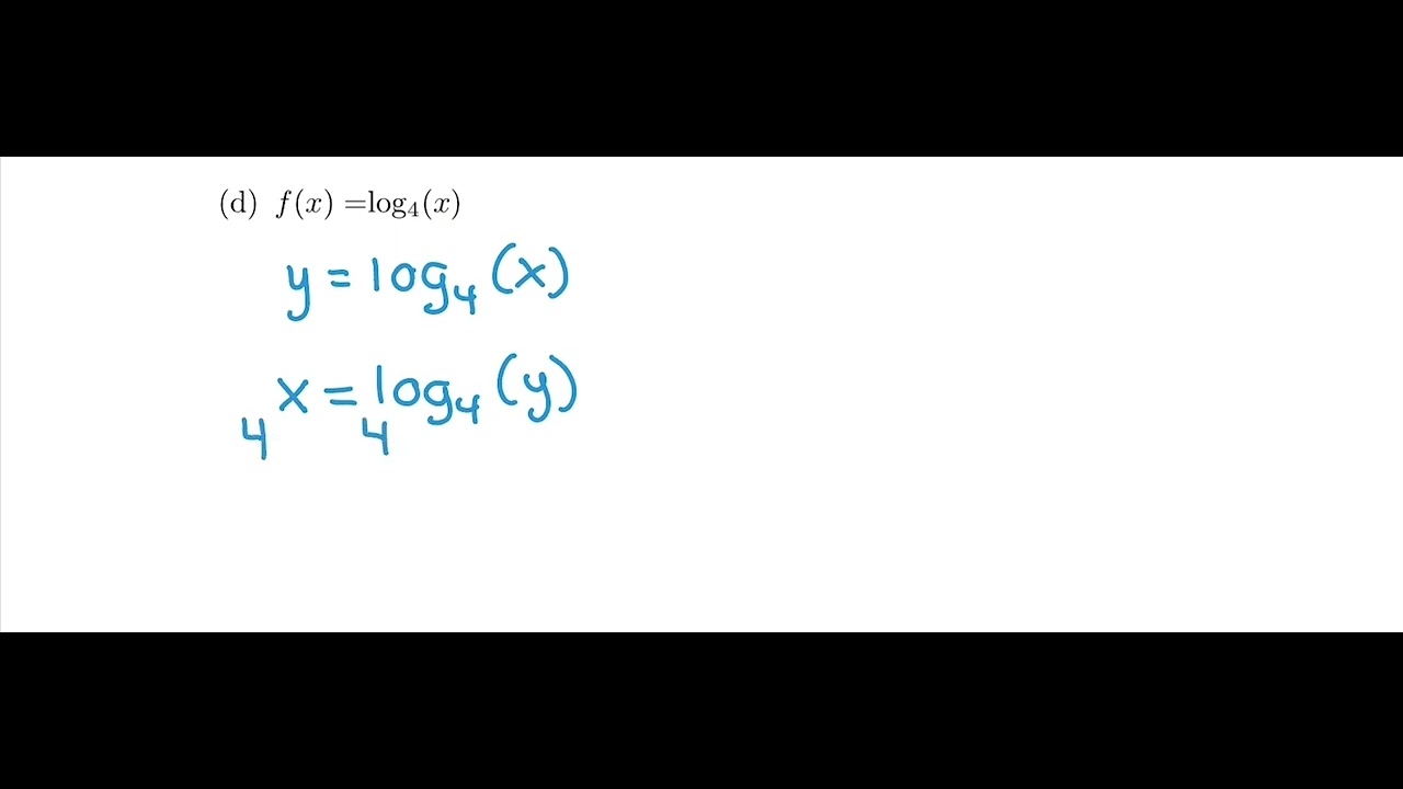 64d Inverse Function Of Logarithms log Base 4 YouTube