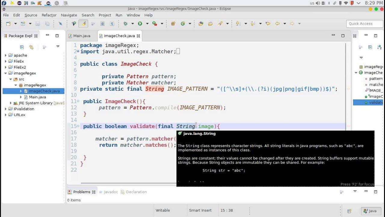 63 Java advanced RegEX Image extensions التعابير المنطقية صور - YouTube