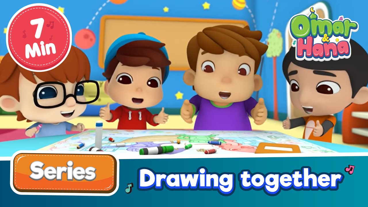 Omar & Hana | Drawing Together | Islamic Cartoons - YouTube