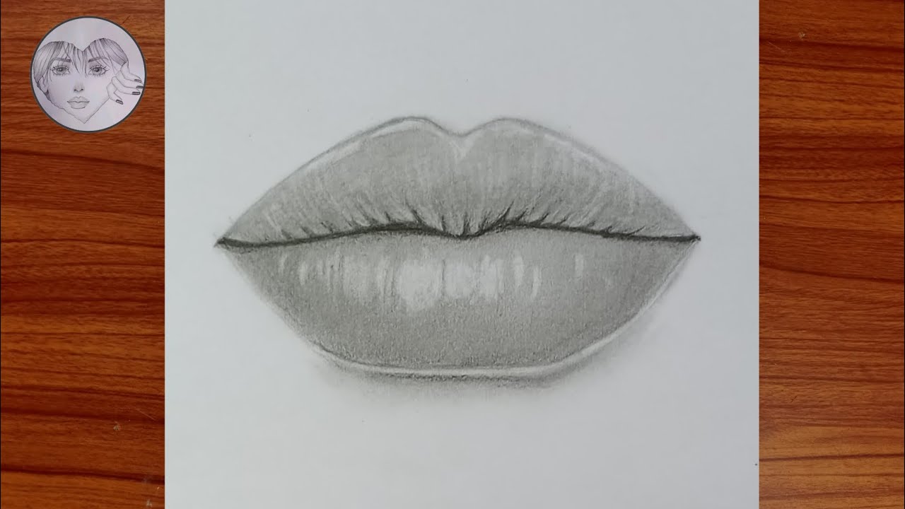 how to draw realistic lips || drawing realistic lips || how to shade ...
