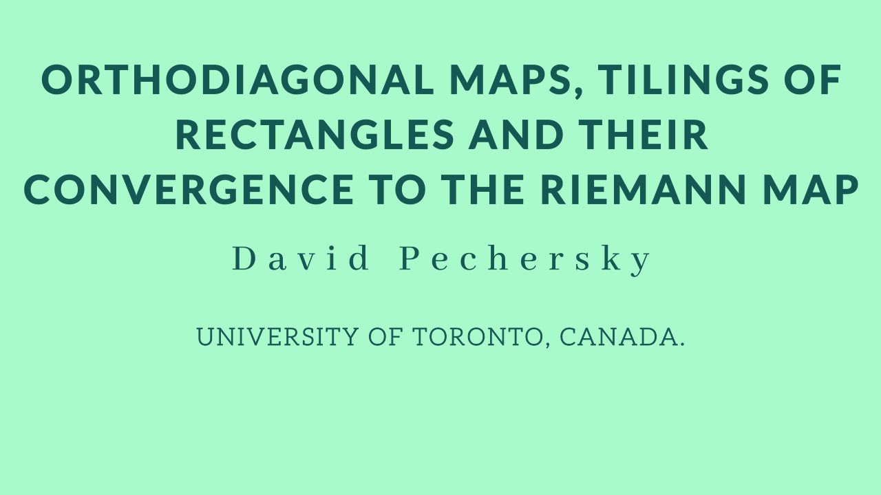 David Pechersky - Orthodiagonal maps, tilings of rectangles and their ...