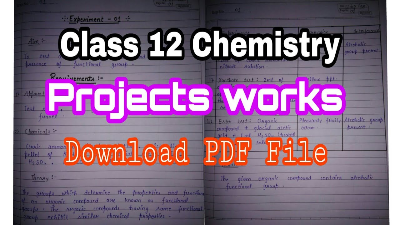 Class 12 Chemistry Project PDF Download Link In Description For class-12-chemistry-project-pdf-download-link-in-description-for