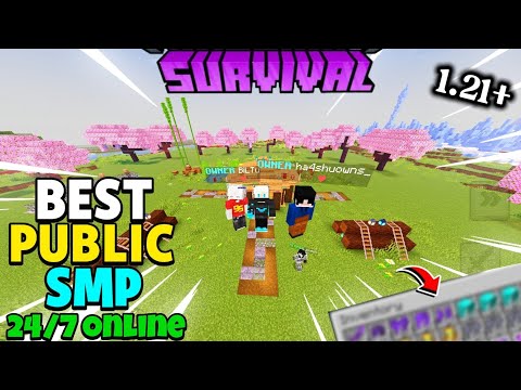 🍟 New Best Public Survival Smp Server For Minecraft 🍿 | Java/Pe/Pojav | 24/7 Online | Free To Join 🌷