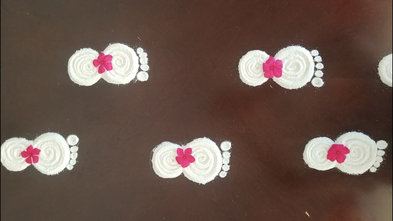 Quick and Easy way to Draw Krishna Foot Steps | How to draw Krishna ...