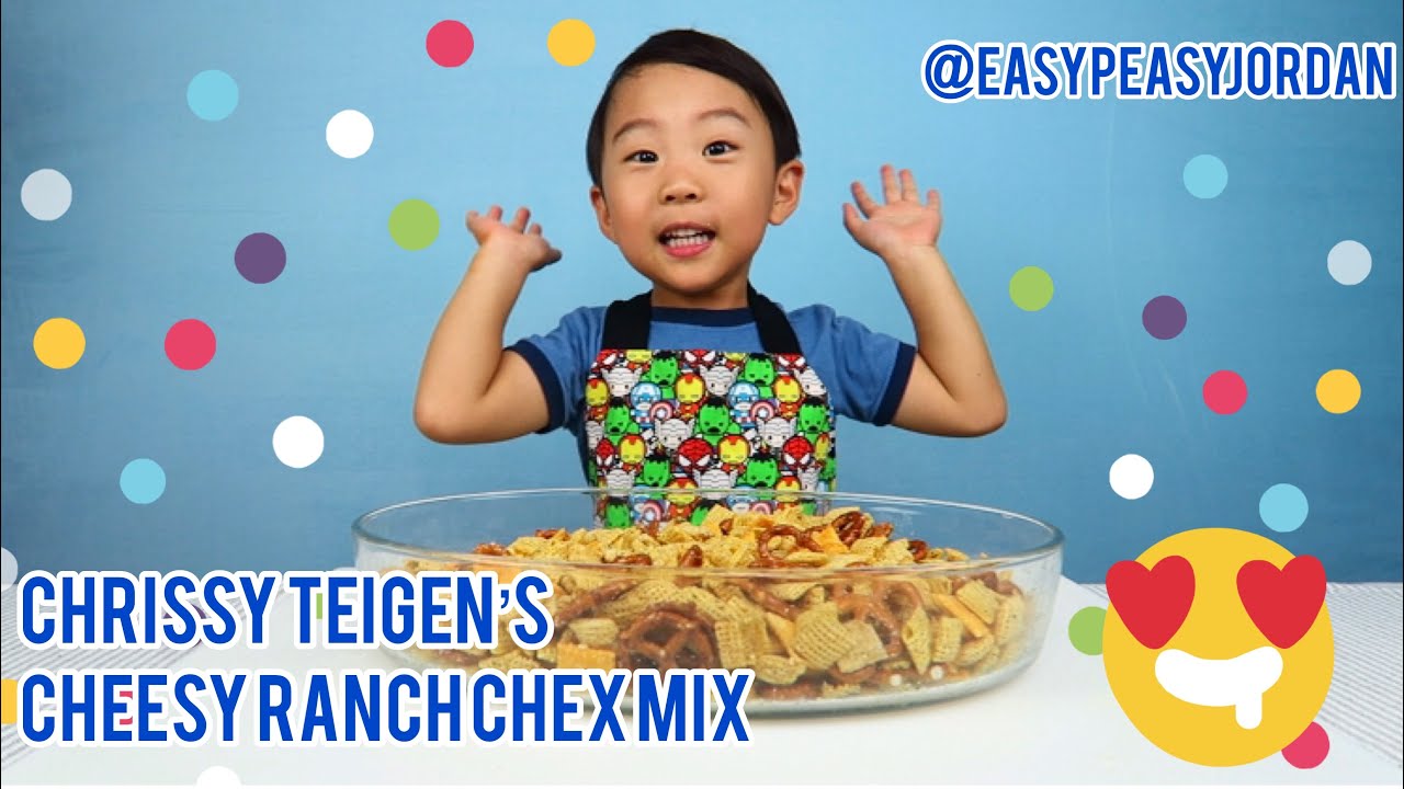 Chrissy Teigen's Cheesy Ranch Chex Mix! - YouTube