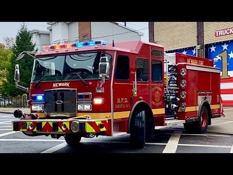 🌟 BRAND NEW 🌟 Newark Fire Department Engine 11 And Ladder 11 Responding ...