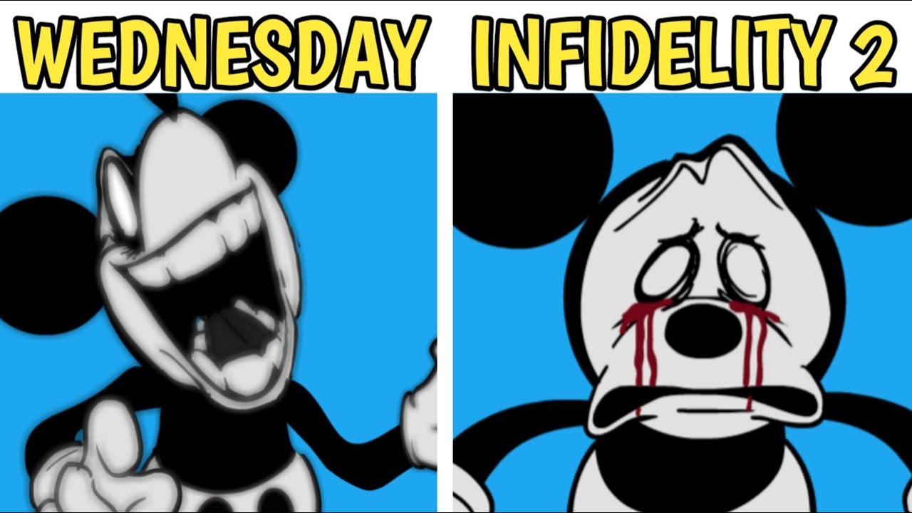 Friday Night Funkin'- WEDNESDAY INFIDELITY PART 2 || New Update Mickey ...