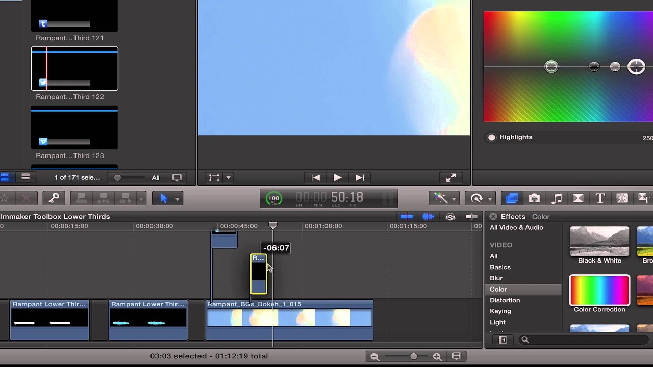 How to Use Rampant Filmmaker Toolbox Lower Thirds in Apple FCPX - YouTube