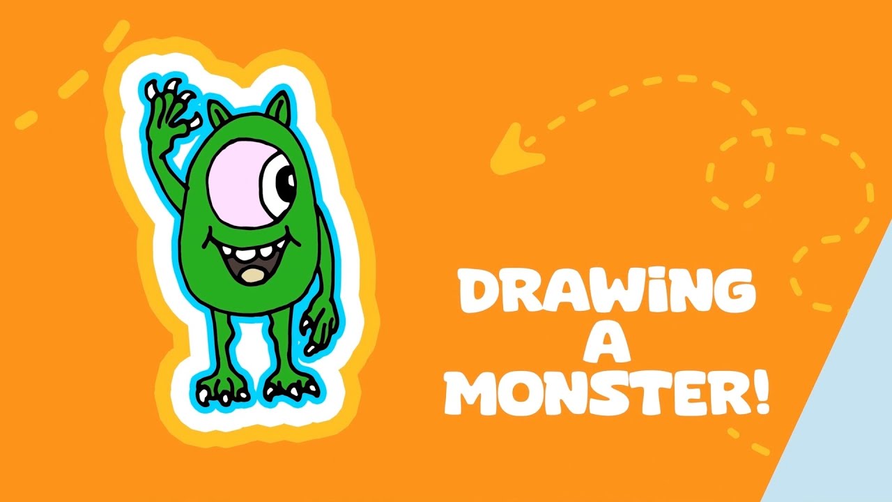 How to Draw a Monster || Step by Step Monster Drawing for Kids - YouTube