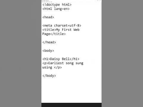 Your first webpage using Notepad in under 1 minute - YouTube