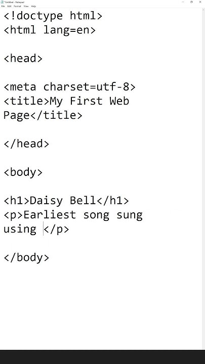 Your first webpage using Notepad in under 1 minute - YouTube