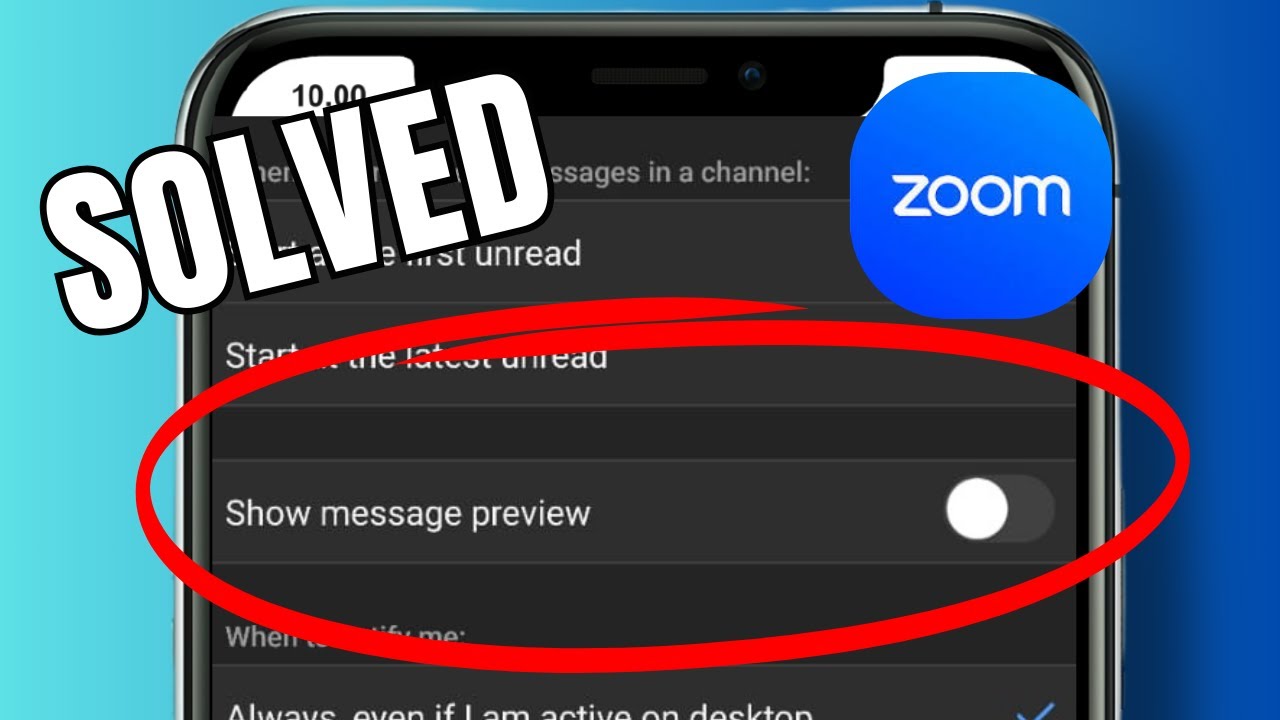 How to disable message previews on Zoom - YouTube