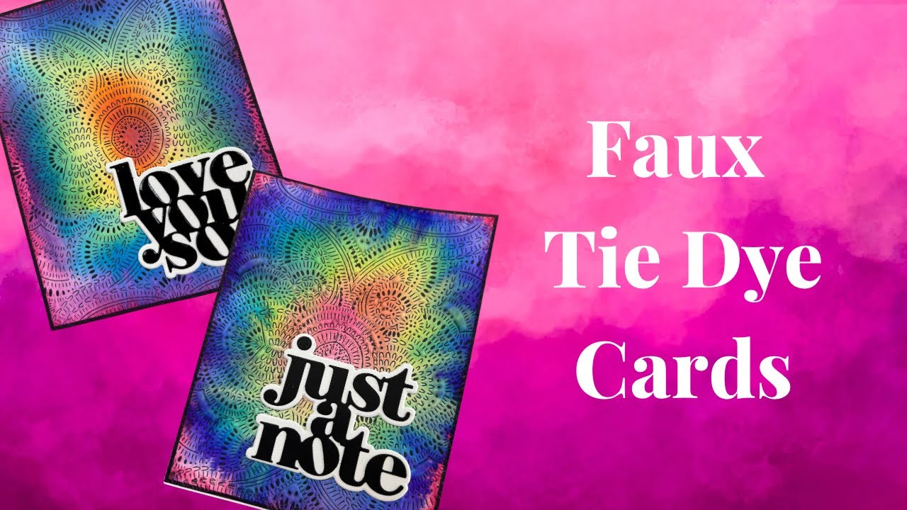 Faux Tie Dye Cards - YouTube