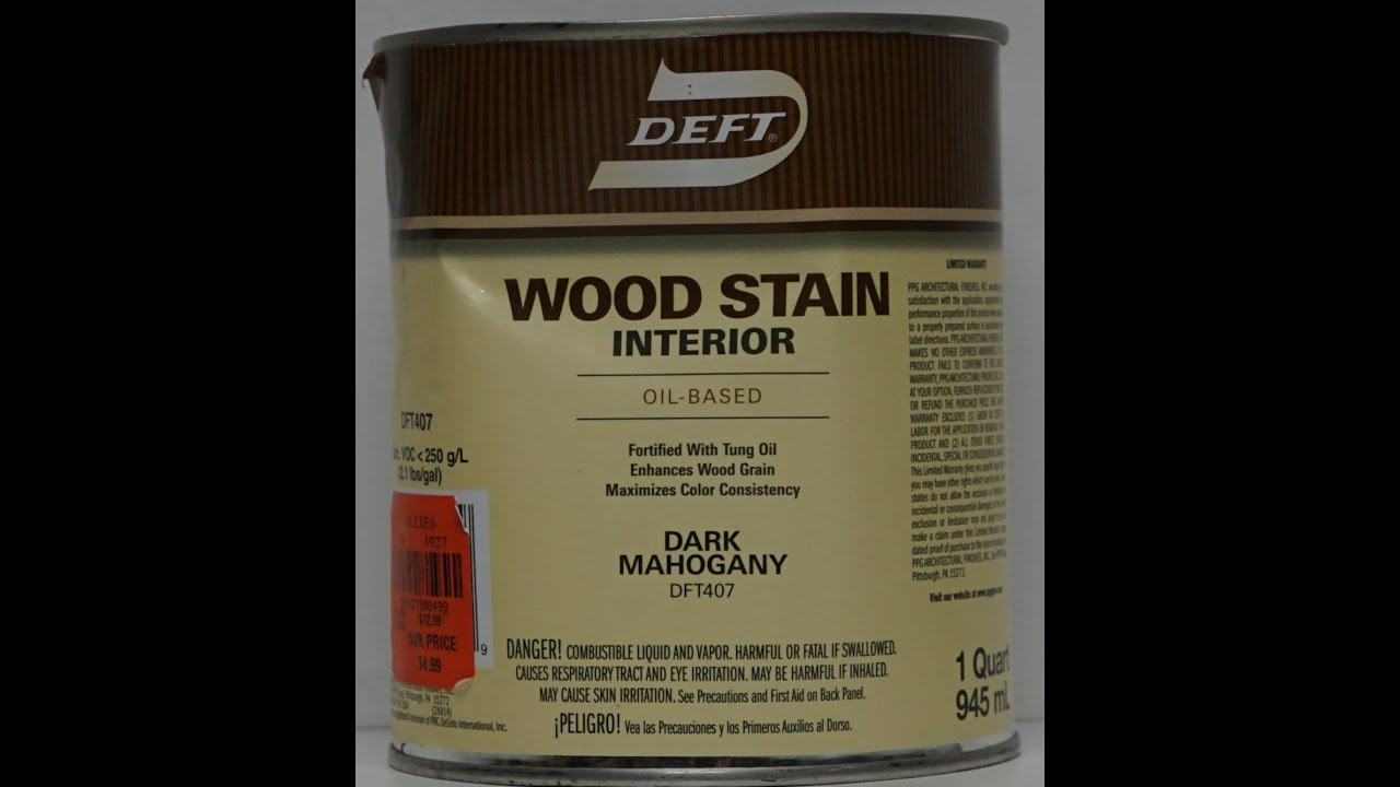 Deft Dark Mahogany Stain Review - YouTube
