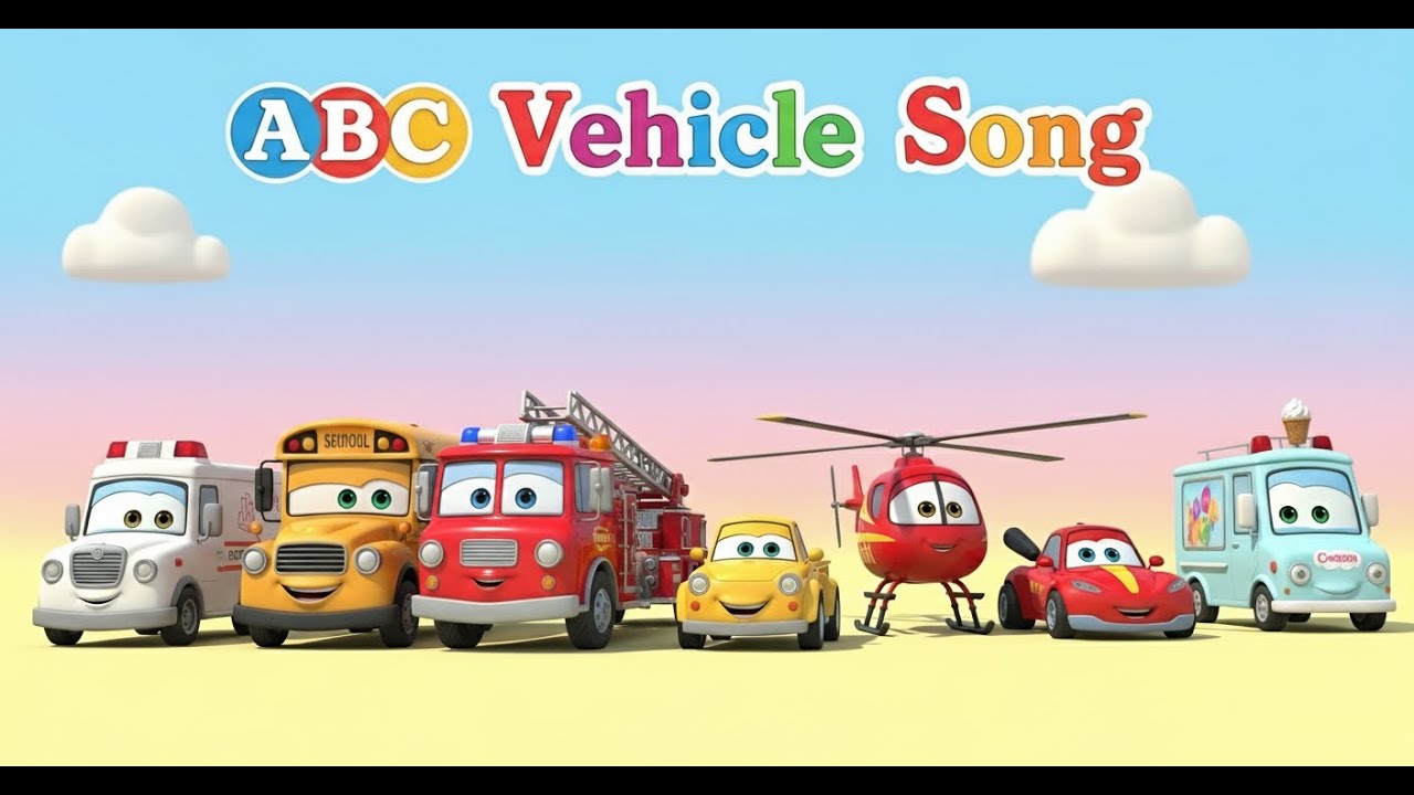 ABC Vehicle Song for Kids | Learn Alphabet with Cars, Trucks ...