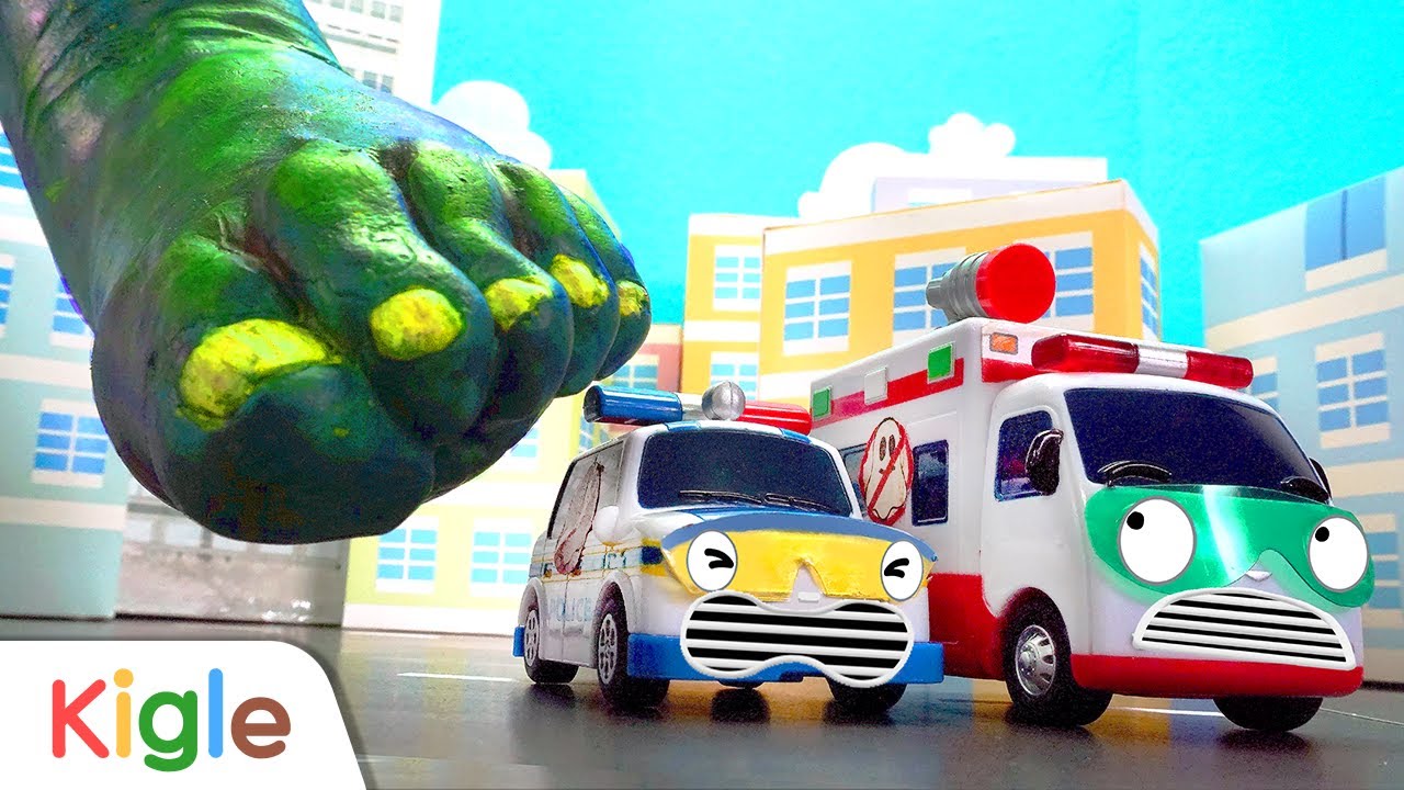 Tayo Bus Kecil | Monster Zombie VS Polisi Monster | Untuk anak-anak ...