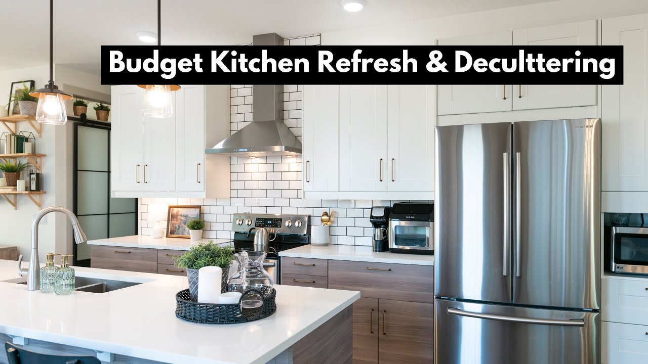 DIY Kitchen Refresh (+ decluttering) - YouTube