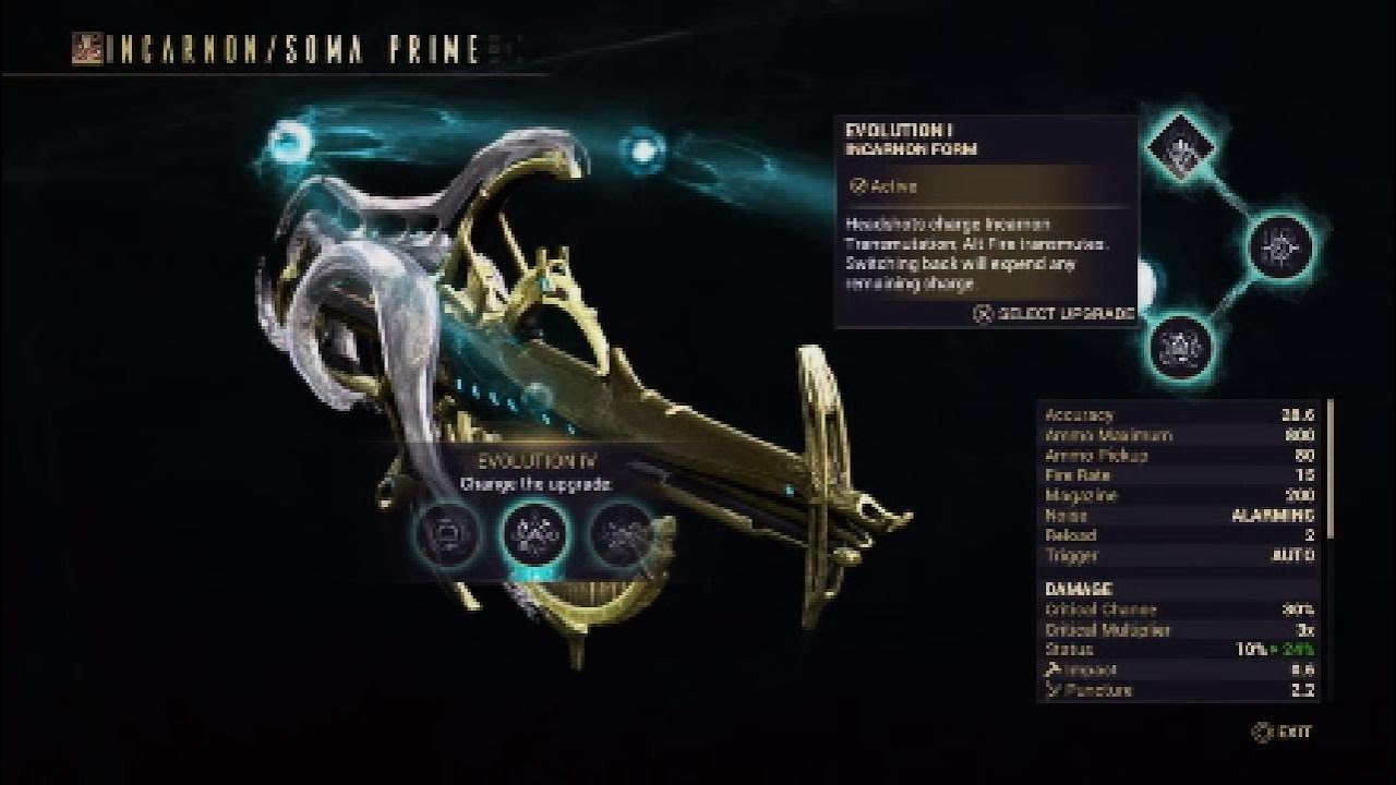 Warframe: Incarnon Soma Prime - YouTube
