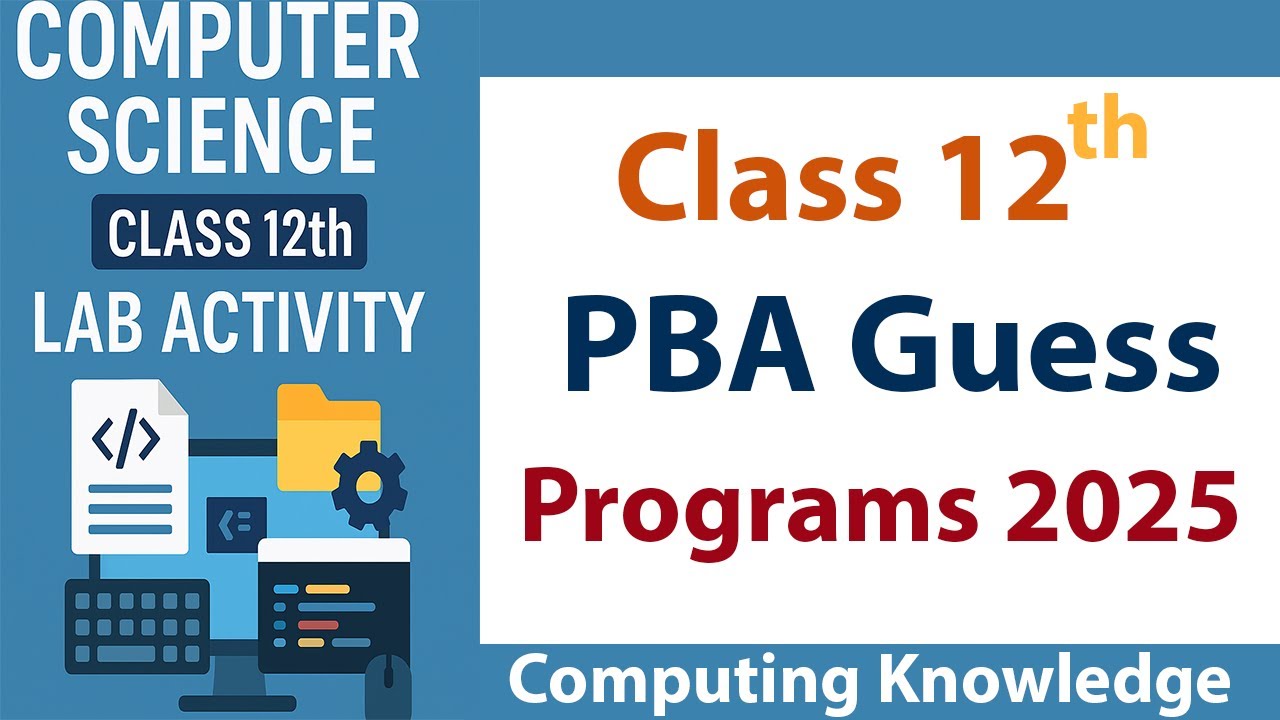 PBA - Guess Paper 2025 Computer Science | Important Questions | FBISE ...