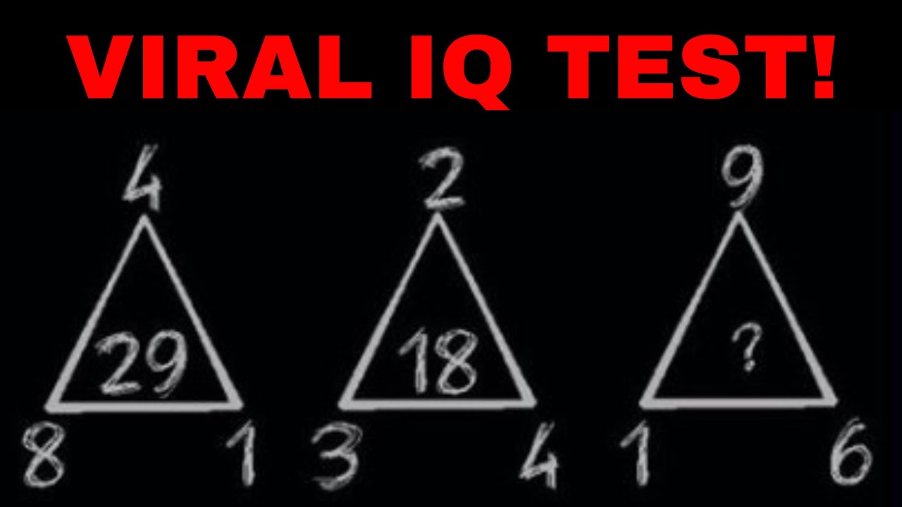 CAN YOU SOLVE THIS VIRAL IQ TEST?!! - YouTube