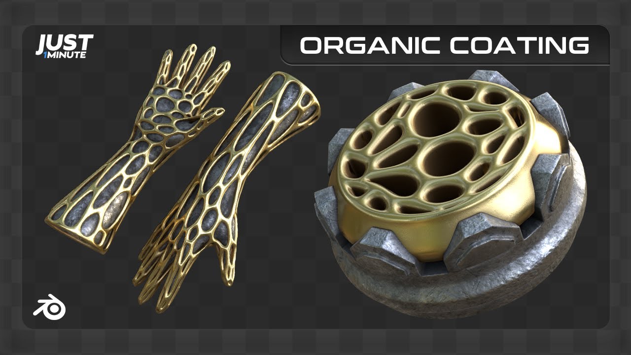 Just 1 Minute #001 - Organic Coating in Blender - YouTube
