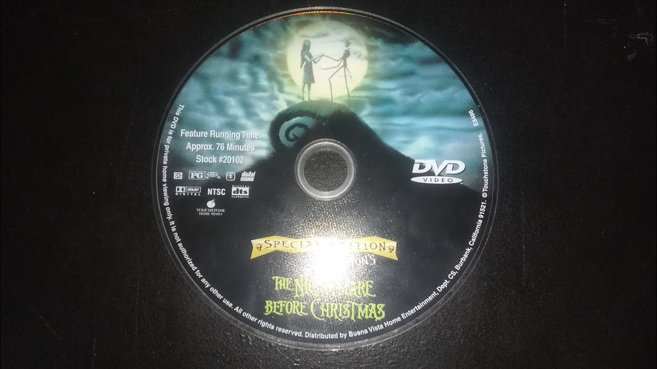 Opening to The Nightmare Before Christmas 1997 DVD - YouTube
