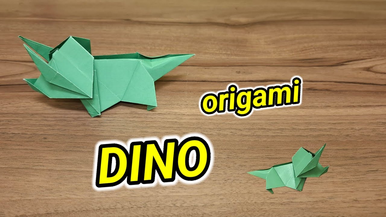 ORIGAMI dinosaurus, cara membuat dinosaurus dengan kertas - YouTube