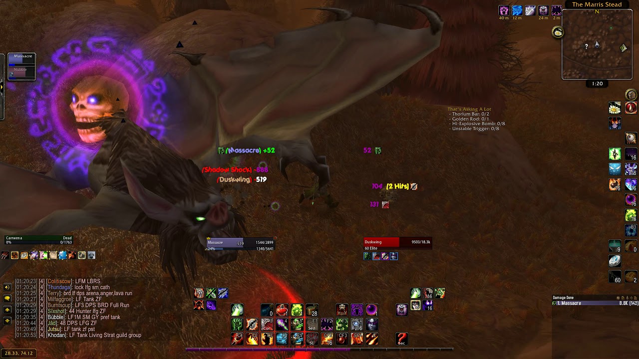 DustWing solo'd as Warlock - Classic Wow - YouTube