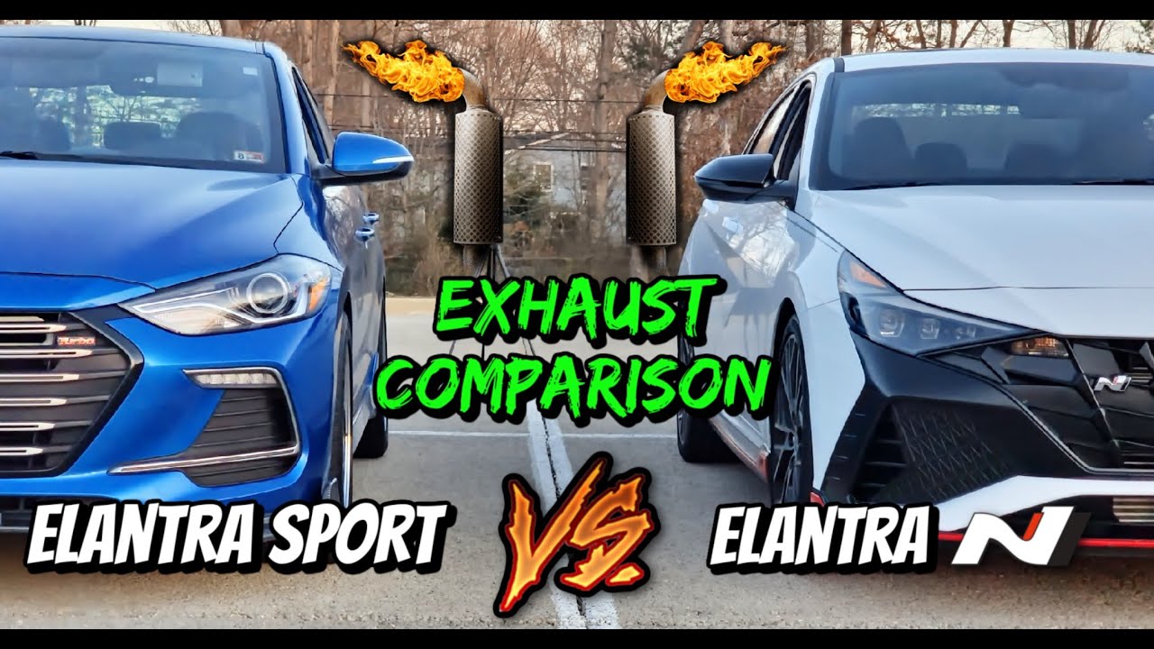 2022 Elantra N Stock Exhaust Vs 2018 Elantra Sport Custom Exhaust - YouTube