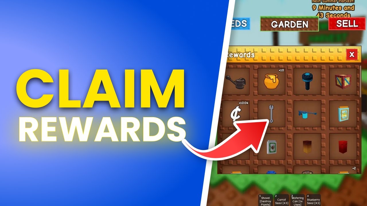 How To Claim Rewards In Grow A Garden (Full Guide) - YouTube