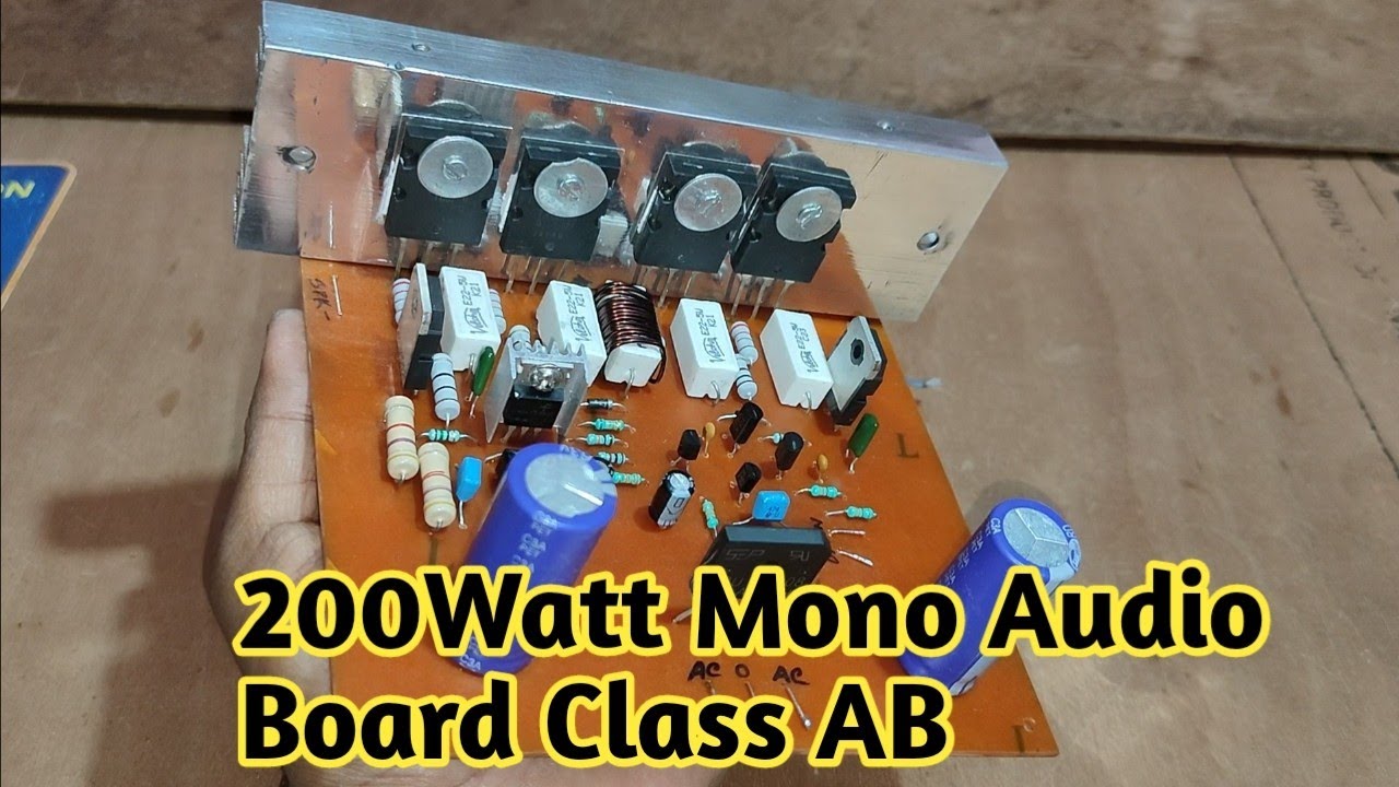 200Watt Mono Audio Board Class AB - YouTube