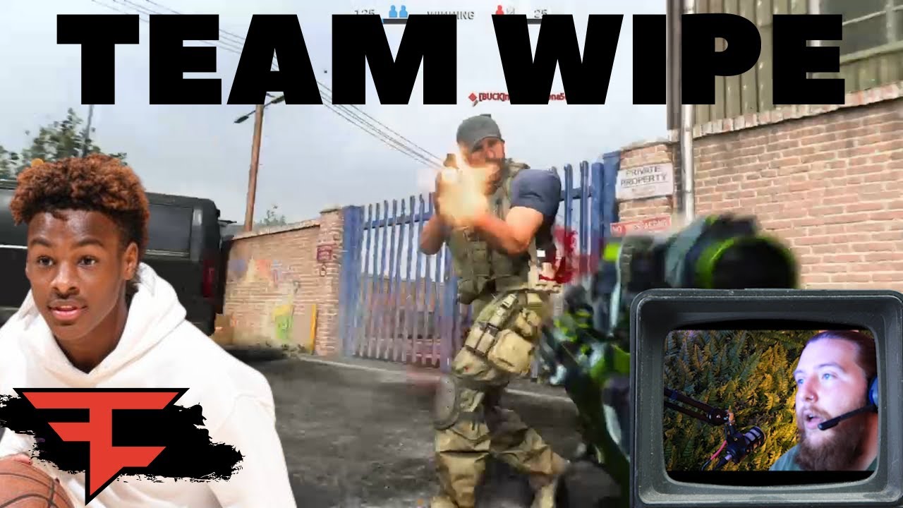 Faze Recruiting Bronny James | Call of Duty Team Wipe at Docks - YouTube