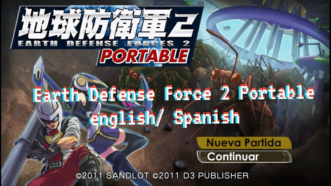 Earth defense force 2 portable english/ spanish ppsspp - YouTube