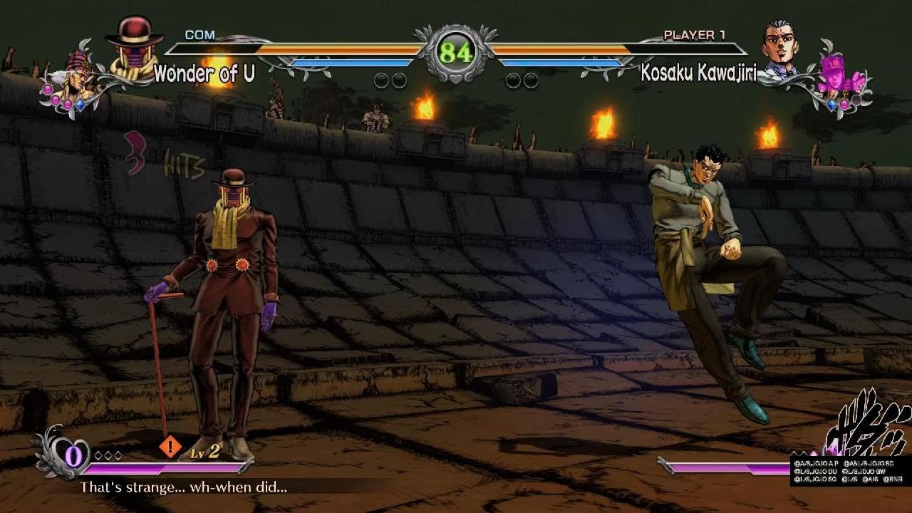 JoJo's Bizarre Adventure: All-Star Battle R Kosaku VS Wonder of U (Toru ...