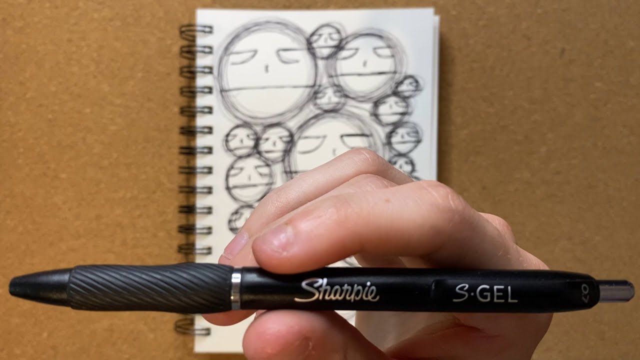 Drawing a Bunch of Circles with a Sharpie S-Gel Pen - YouTube