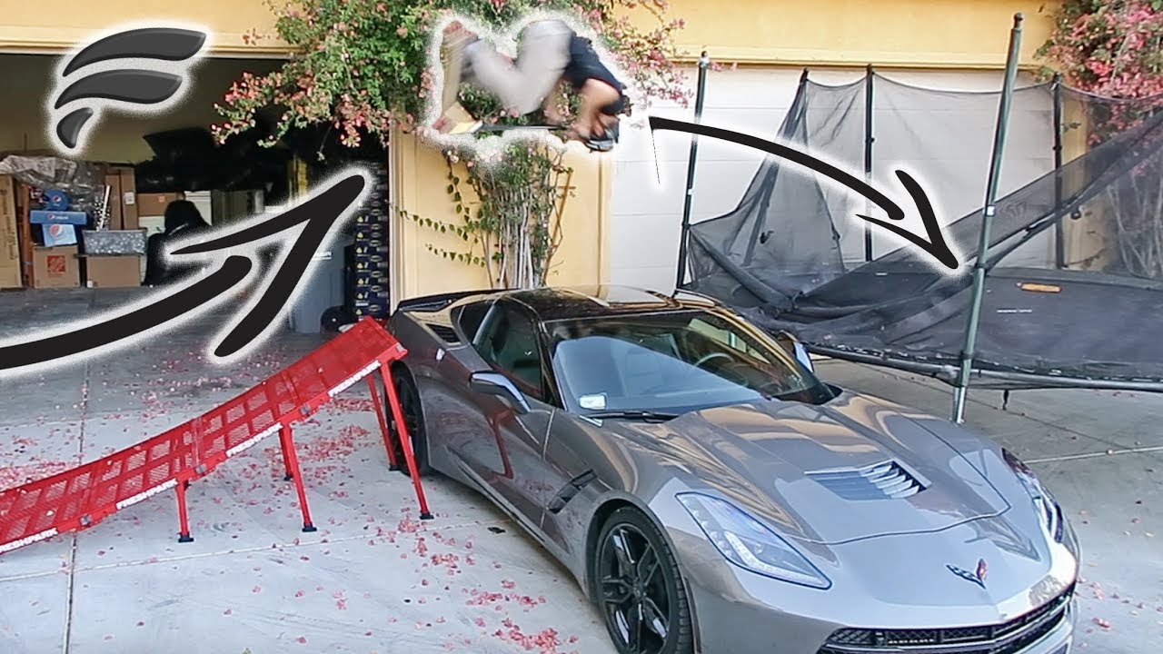 FLIPPING OVER $100,000 CAR TO TRAMPOLINE! - YouTube