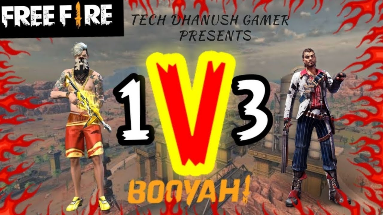 Grand master player revenge on 3 players||FREE FIRE 🔥||TECH DHANUSH ...