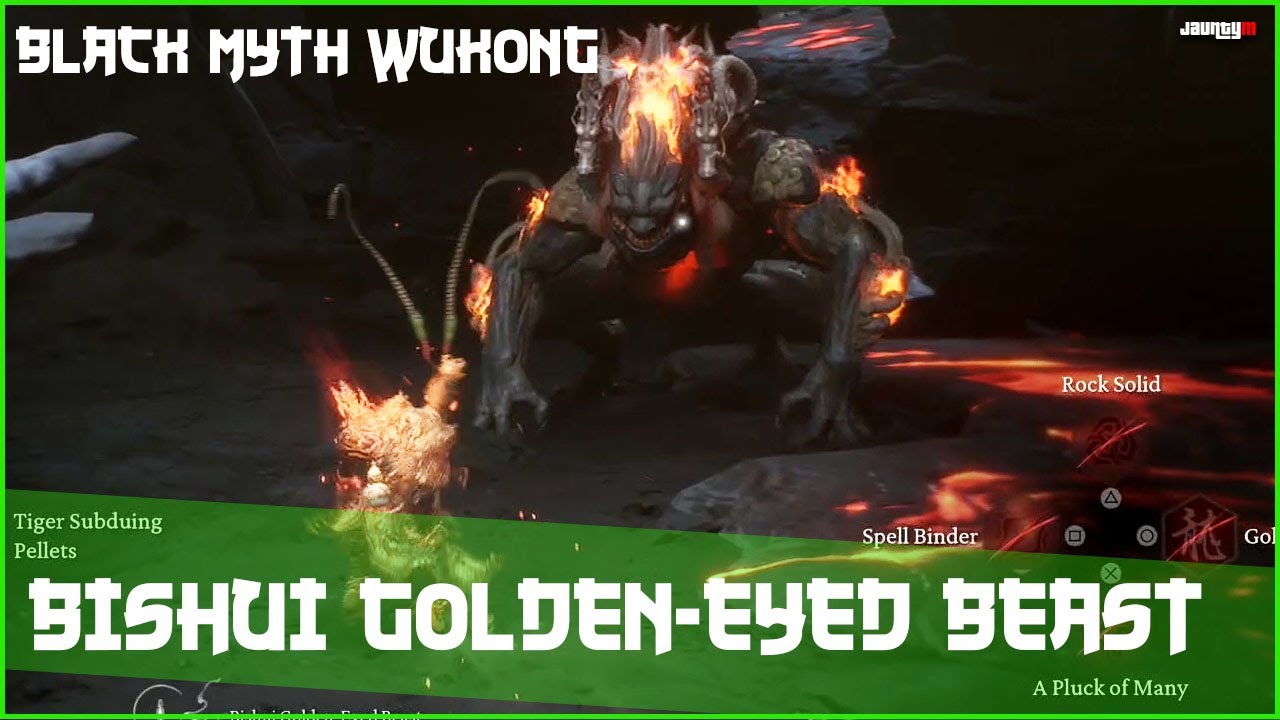 Bishui Golden-Eyed Beast (secret boss and cutscene) Boss Fight - Black ...